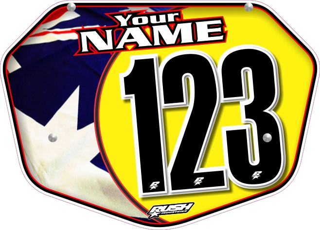 AUSSIE 01 Semi Custom BMX Number Plates Decals aussie-01-semi-custom-bmx-number-plates-decals